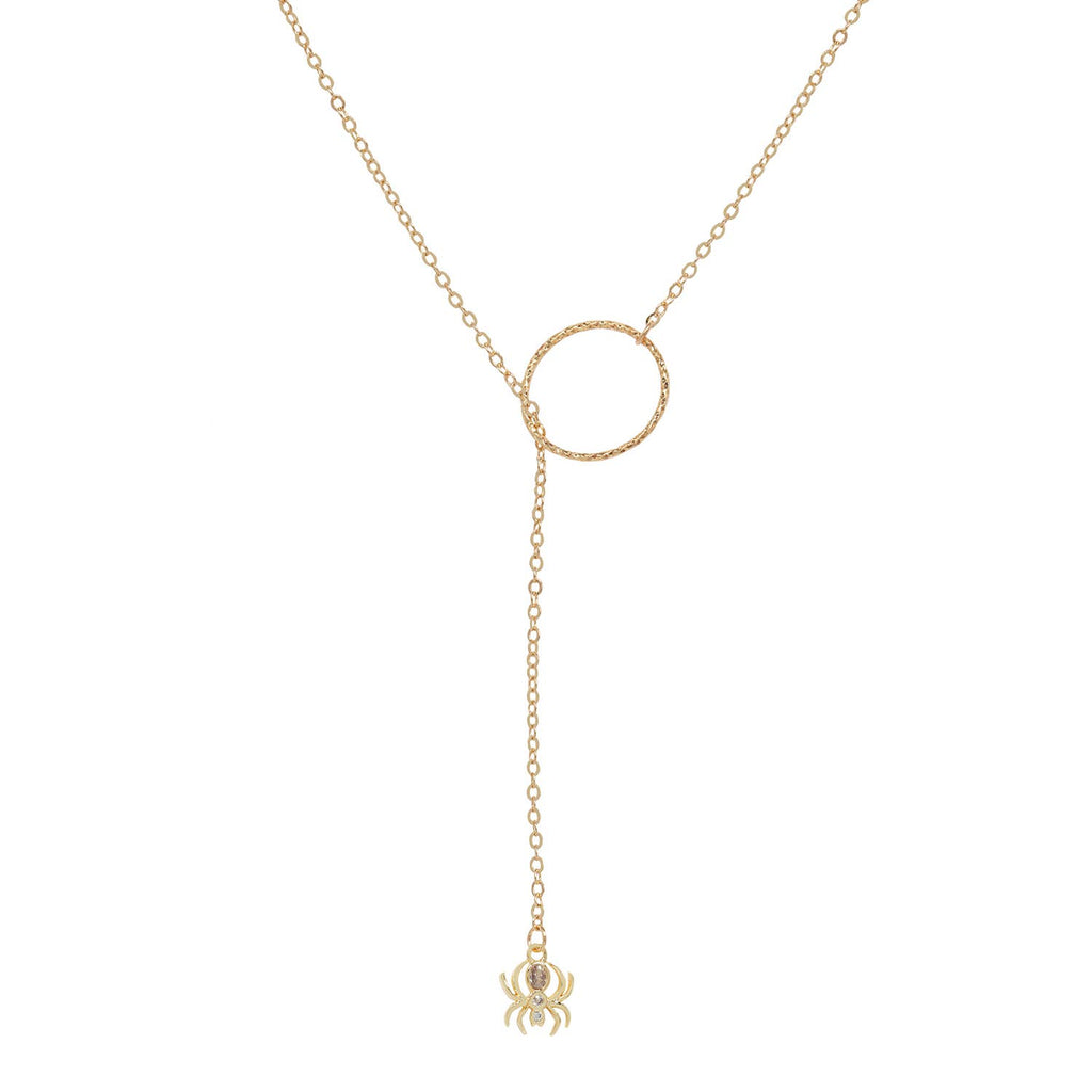 Gossamer Guardian Spider Lariat: Halloween Jewelry – Festive Collective