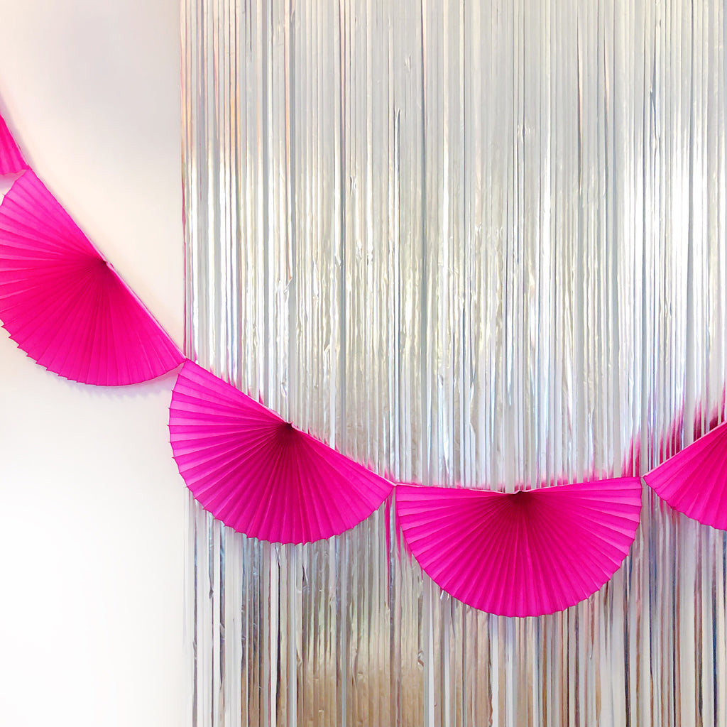 Hot Pink Fan Tissue Garland – Festive Collective