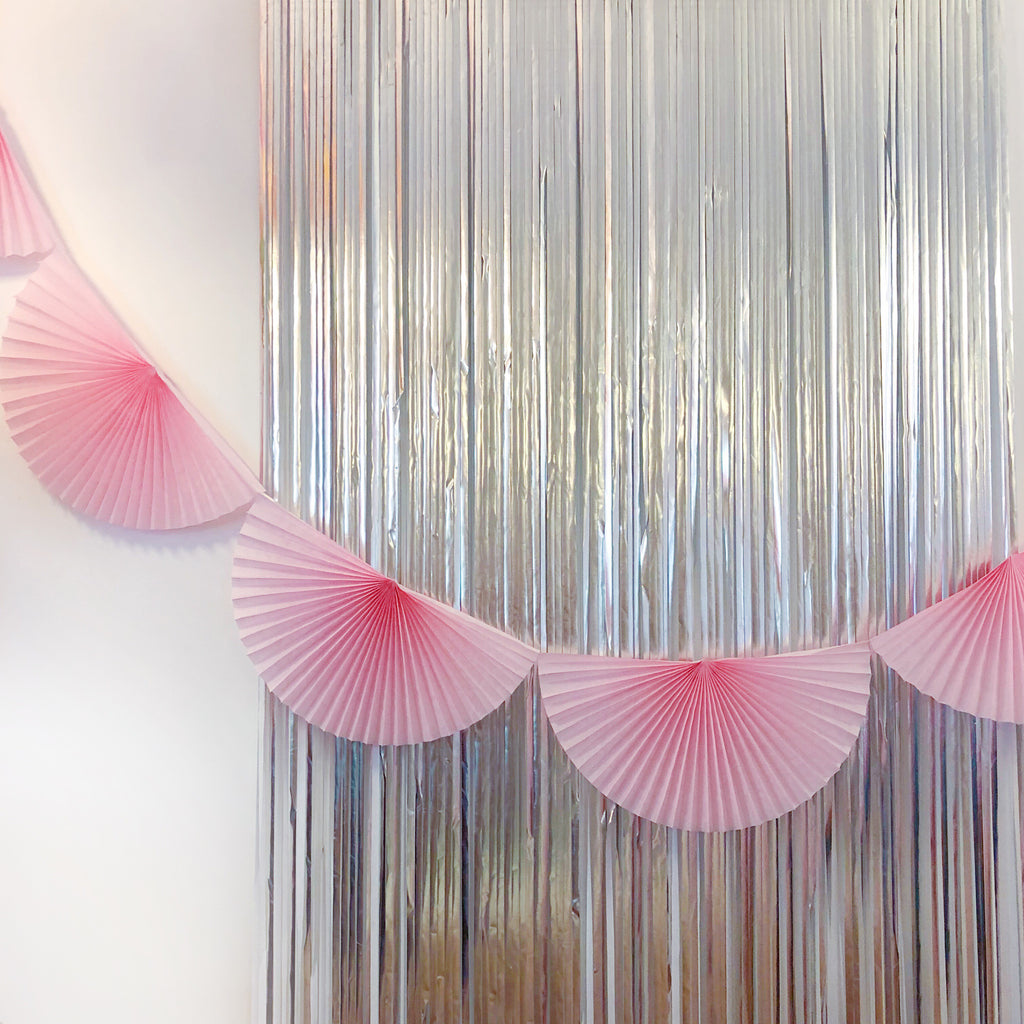 Pastel Pink Fan Tissue Garland – Festive Collective