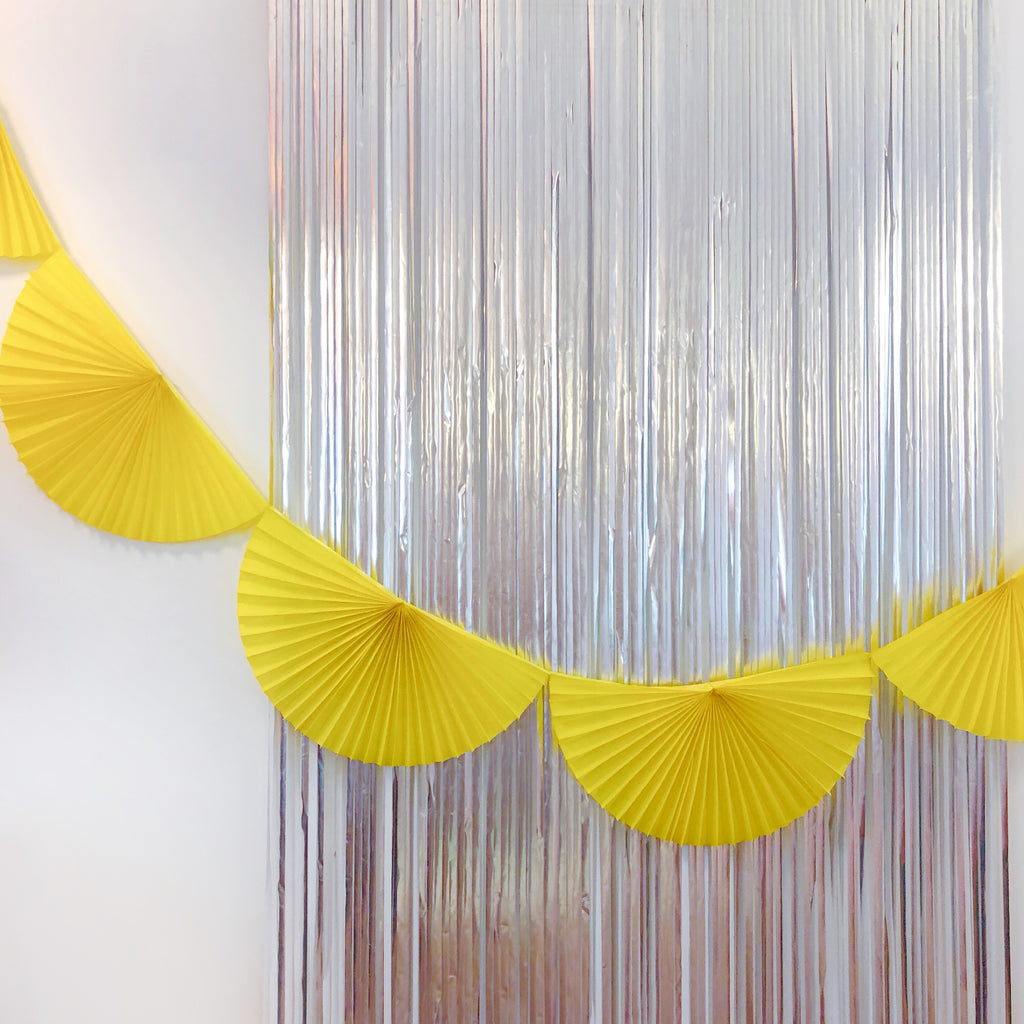 Yellow Fan Tissue Garland – Festive Collective